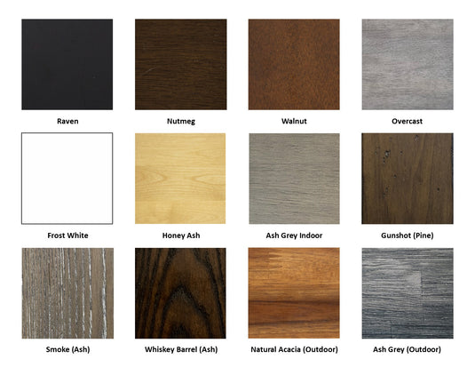 Legacy Billiards Stain Chip Samples